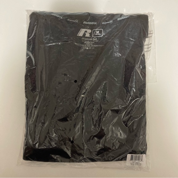 Russell Athletic | Shirts | Russell Dripower 36 Long Sleeve M Black ...